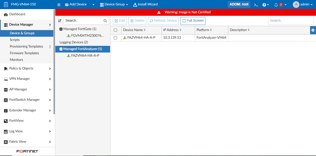 Automatically set central-management settings for FortiAnalyzer HA cluster members when added to ...